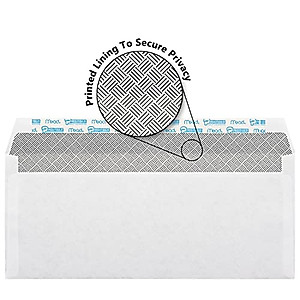 Mead Security Envelopes Self Seal #10 - Windowless Mailing Envelopes - 4 1/8 x 9.5'' - 500 Pack, (TRTAZ11A-102021-v1)