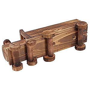 Sempoda Creative Wooden Plants Flower Pot for Succulent Plants, Cartoon Train Shape Planter Container Bonsai, Cute Rustic Landscape Ornament for Desk Garden Home Office Balcony Courtyard Decor