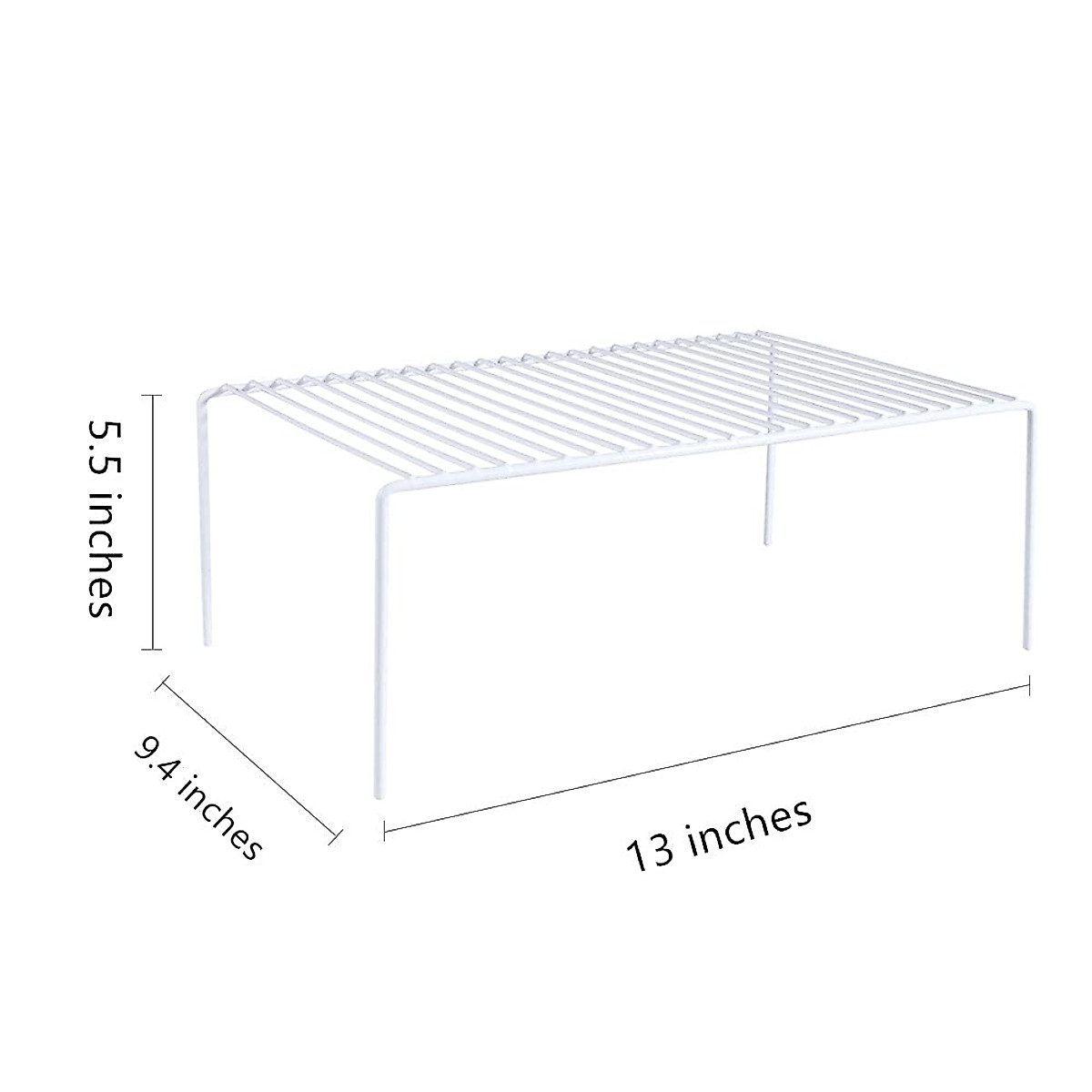 ARCCI Kitchen Cabinet Shelf Organizer Set of 4, Medium (13 x 9.4 inch) Rustproof Metal Wire Pantry Storage Shelves, Dish Plate Racks for Cabinets, Freezer, Counter, Cupboard Organizers and Storage