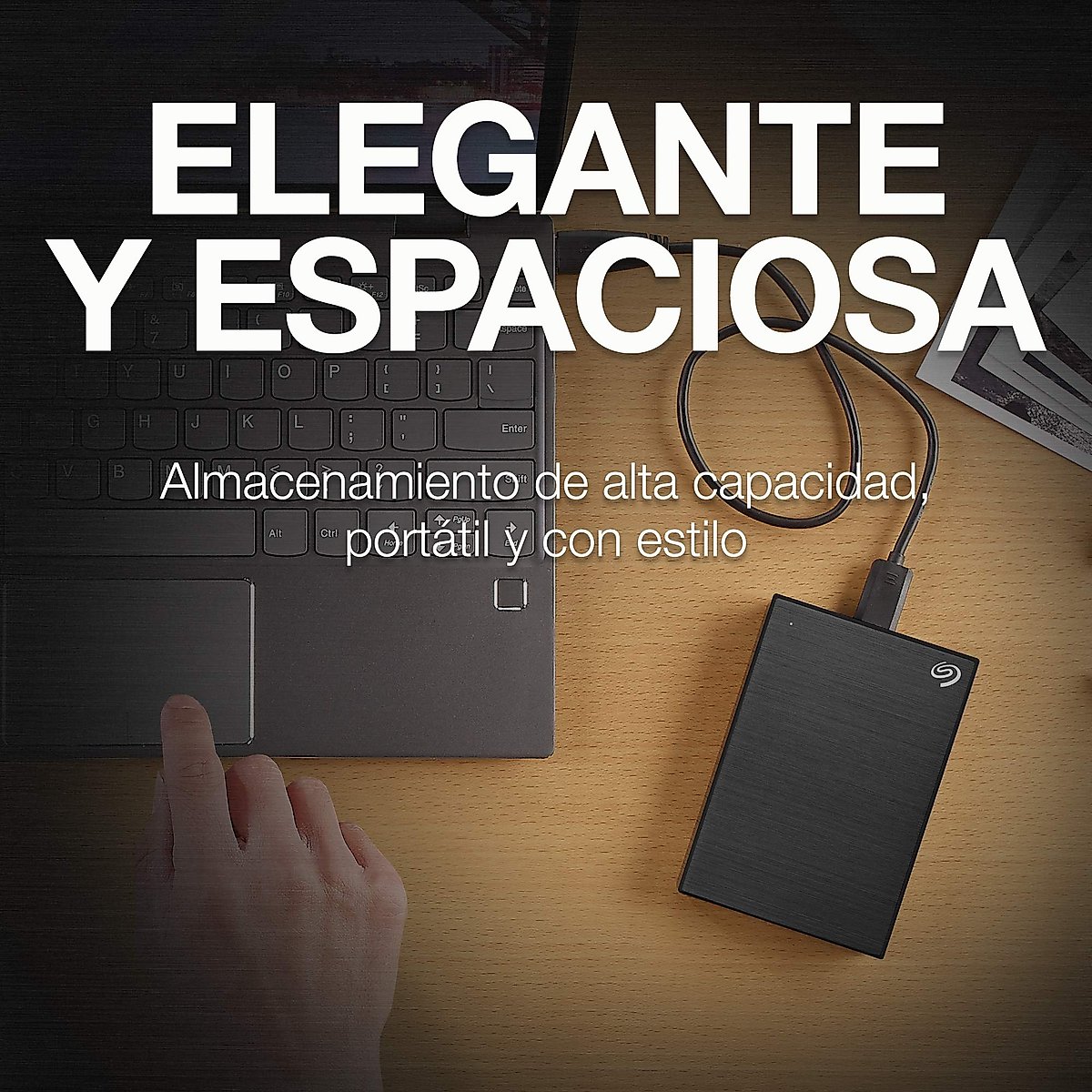 Seagate One Touch, 2TB, Portable External Hard Drive, PC Notebook & Mac USB 3.0, Black, 1 Year Mylio Create, 4 mo Adobe CC Photography, Amazon Excl. (STKB2000412)
