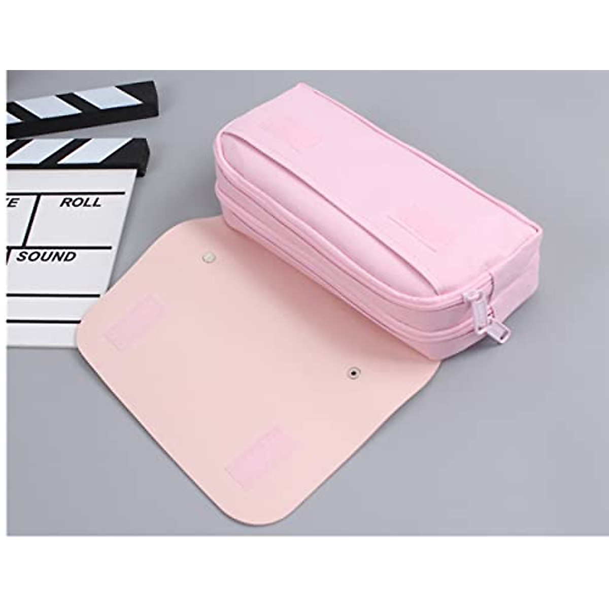 Kawaii Cherry Blossom Pencil Bag Pink Sweet Pencil Case Large Capacity Stationery Pouch School Supplies Makeup Bag Cute Pencil Case (Pink)