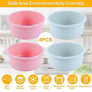 4Pcs Silicone Egg Bite Molds, Egg Poacher Pan Nonstick 4 Eggs, Silicone Egg Bite Molds for Oven, Individual Silicone Egg Cups Air Fryer Egg Mold for Microwave Breakfast Sandwiches