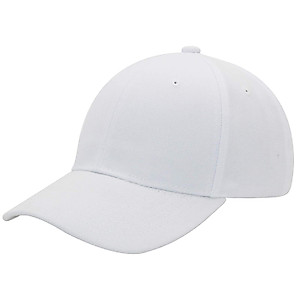AZTRONA Baseball Cap Men Women - Adjustable Plain Sports Fashion Quality Hat, WHT