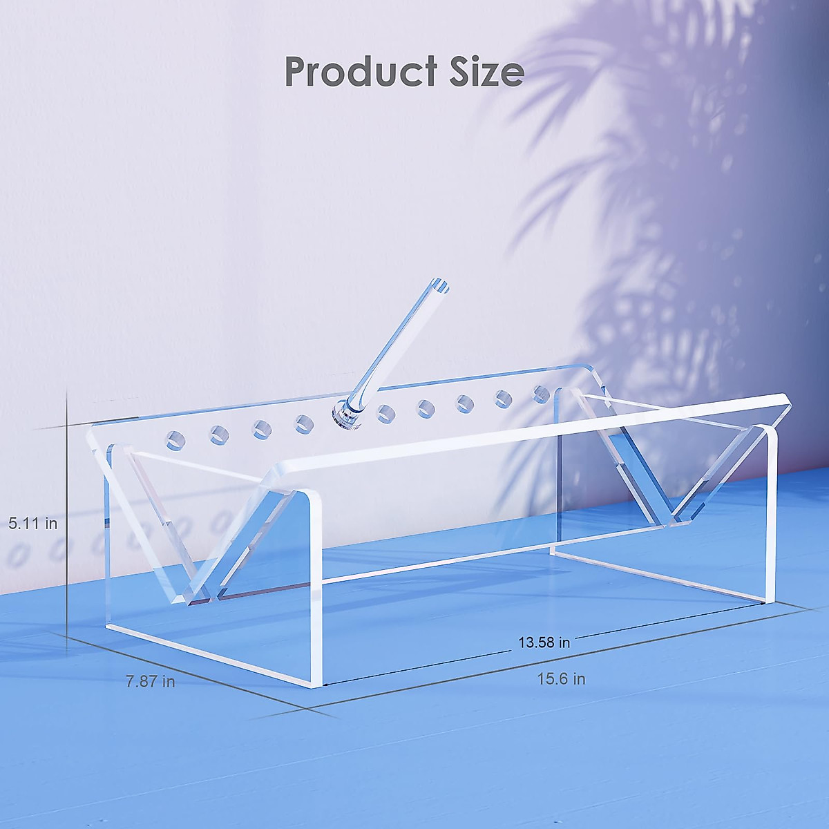 RekRang Acrylic Desk Bookshelf,Small Desktop Bookcases Clear Book Shelf Organizer for Home Office School,Book Stand Display Rack for CDs Magazines Books