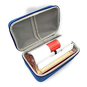 Xcivi Hard Carrying Case for Osmo Little Starter/Genius Starter Kit, Storage Organizer for OSMO iPad Base/Numbers/Words/Tangram/Sticks & Rings/Pizza Co./Coding Game/Little Genius/Math kit (Blue)