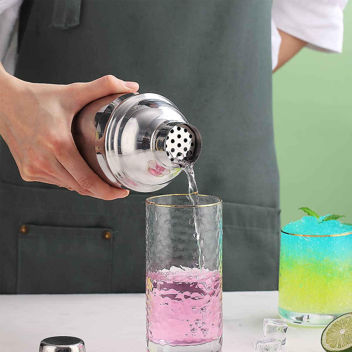 Kyraton Cocktail Shaker, Professional Grade Martini Shaker, Premium Stainless Steel Cocktail Shaker, Bar Accessories for Home Bars 24oz Total Volume