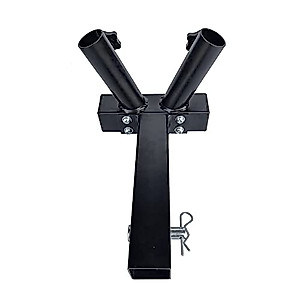 GOORIDA Double Hitch Flag Pole Holder for Truck, Fits Standard 2" Trailer Hitch, RV Flagpole Kit, Car Receiver Flag Pole Mount, Compatible with Jeep, RV, Camper, SUV, Pickup