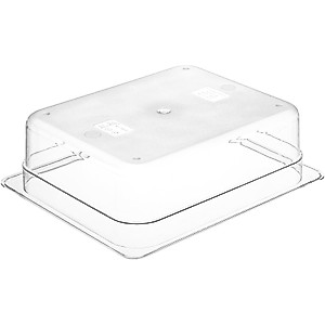 Bekith 2 Pack Clear Polycarbonate Food Pans with Lids, Half Size 4 Inch Deep, Stackable Plastic Food Pans for Commercial Kitchen Restaurant Food Prep, Freezer-Safe