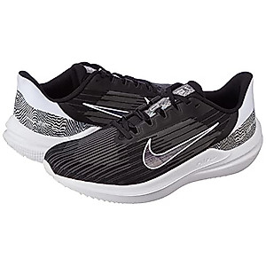 NIKE Women's Sneaker, Black White, 6
