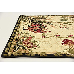 Unique Loom Barnyard Collection Area Rug - Farm (2' 7" x 10' Runner, Cream/ Black)