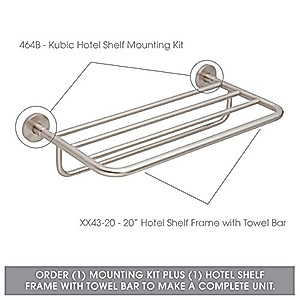 Ginger 464B/SN Hotel Shelf Mounting Kit, Kubic, Satin Nickel