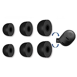 3X Pair Memory Foam Comfort Eartip Ear Bud Replacement For Google Pixel Buds Pro,Anti-Slip Ear Tip For Google True Wireless Earphone,Noise Cancellation,Soft Earbuds memory Foam Tip (Size: Mixed L/M/S)