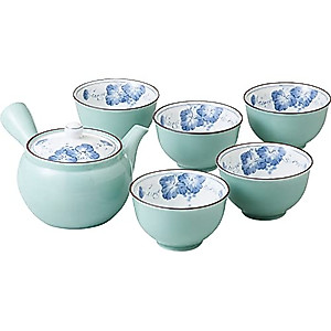 Hasamiyaki 31808 TCS014 Teapot Tea Ceremony Set, Grape Pattern, Includes Gift Box