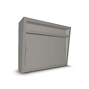 Ketcham SDL-2419-24" W x 19" H Sliding Door Series Surface Mounted Polished Edge Mirror Door Medicine Cabinet