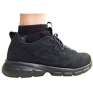 Cushees BLACK Thick MINI socks, 3-pack [Large (Men's 162)]