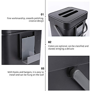 1pc Wall-Mounted Trash Can Kitchen Garbage Can Waste Paper Basket Covered Waste Container Garbage Recycling Container Kitchen Waste Container Waste Bin Plastic Garbage Can