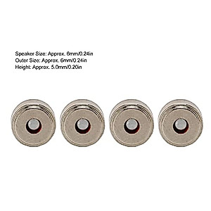 4Pcs 6mm 16ohm Headphone Speaker Drivers Parts, Replacement Headphones DIY Accessories for Headphone Repair