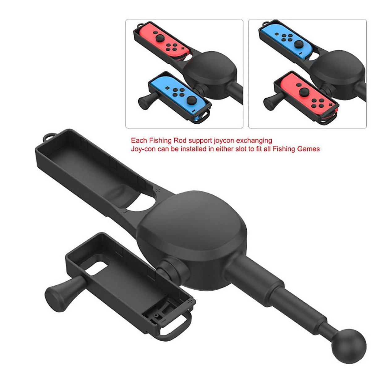 Rotary Fishing Rod Fishing Game Accessories Game Handle Grip Cover for NS Switch for Joy-Con Console Controller