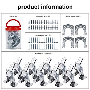 Shovel Holder, Mop and Broom Holder Heavy Duty Metal Wall Mounted Broom Utility Hooks Tool Hanger for Warehouse, Garden,Sheds,Garage -14PACK