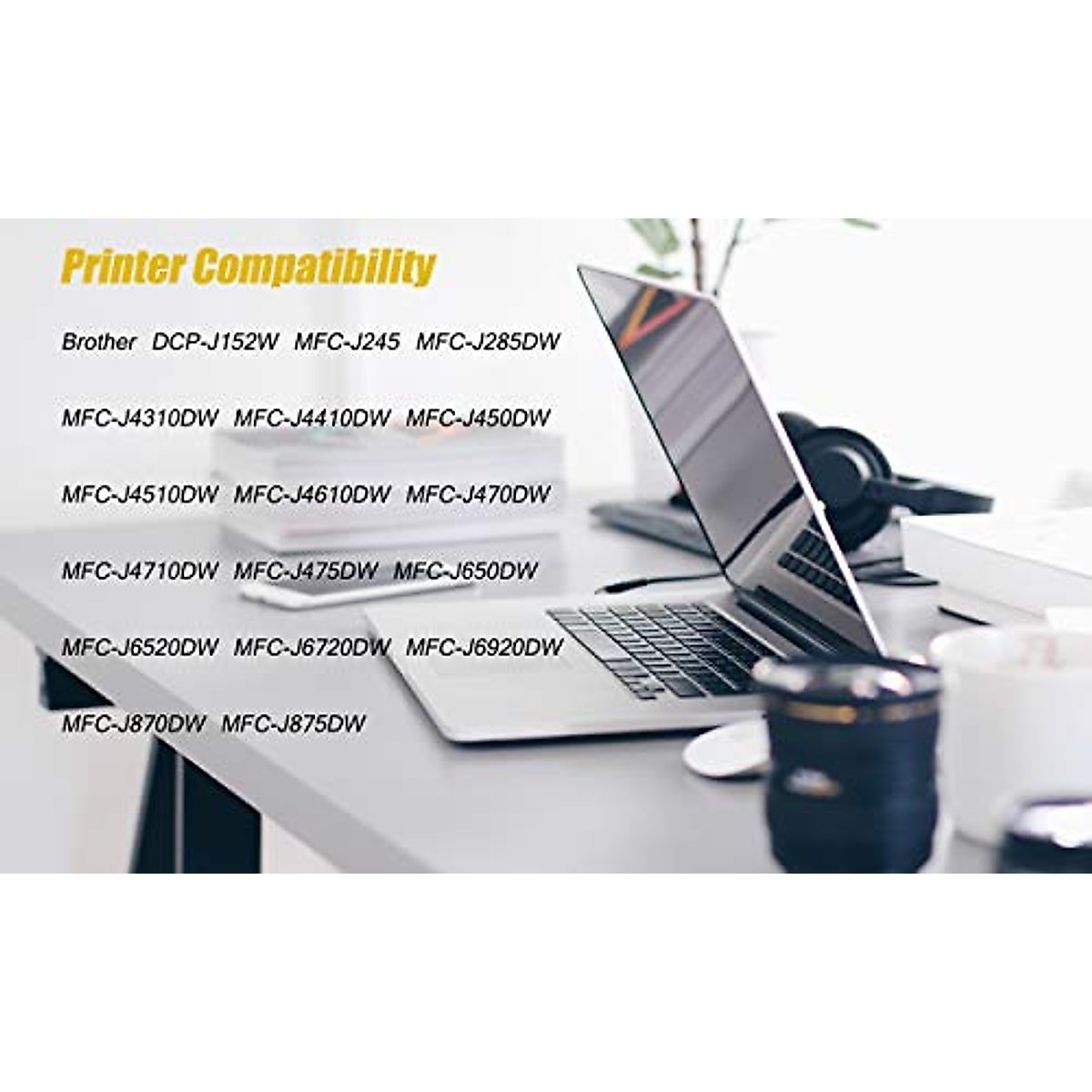 HGZ 10 Pack LC103XL Black Ink Cartridge Replacement for LC103 MFC-J245 MFC-J285DW MFC-J450DW MFC-J475DW MFC-J650DW MFC-J870DW MFC-J875DW Printer (10 Black)