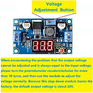 WWZMDiB LM2596 Voltage Regulator DC to DC Converter 3.2-35V to 1.25-30V Buck Converter (3Pcs LM2596 with LED Display)