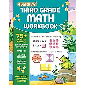 Third Grade Math Workbook Ages 8 to 9: 75+ Activities Multiplication & Division, Fractions, Area & Perimeter, Data, Math Facts, Word Problems, ... (Common Core) (English and Korean Edition)