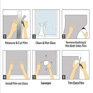 Window Film Window Decal Window Film Privacy Frosted Glass Sticker Birds Building Decoration Adhesive Sticker for Home Privacy Window Decal (Size : 60x120cm)