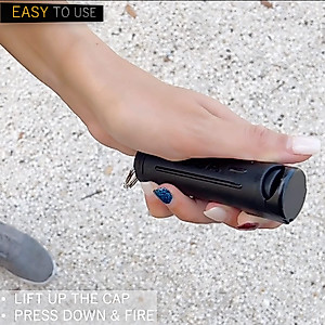 Police Magnum Keychain Pepper Spray Flip Top Safety- Maximum Heat Strength OC with Dye- Tactical Women & Men's Self Defense- Made in The USA- 3 Pack Black FT