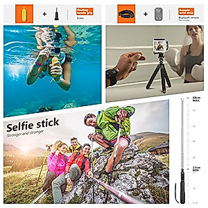 XDaowerrs Upgraded 50 in 1 Action Camera Accessories Kit for GoPro Hero11 10 9 8 7 6 5 4/GoPro Max/GoPro Fusion, Insta360, DJI Osmo Action1/2,Xiaomi Yi, APEMAN, AKASO Campark Action Camera and More