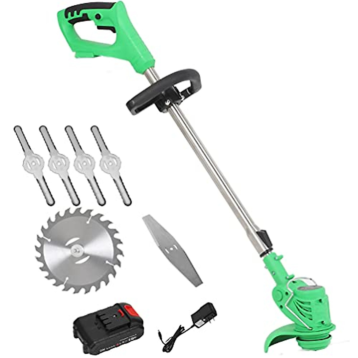 Electric Cordless Grass Cutter Machine with Lithium-Ion Battery, Portable Handheld String Trimmer Lawn Mower, Weed Eater Garden Pruning Tool,24v