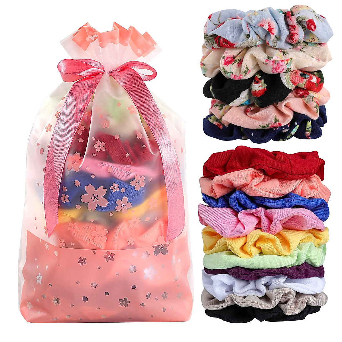 Hair Scrunchies Cotton Elastic Hair Band 15 Pcs Scrunchies for Hair Accessories for Women or Girls