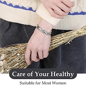 Jecanori Magnetic Bracelets for Women,Crystal Bracelets for Women,316 Stainless Steel Bracelets,Valentines Day Gifts with Sizing Tool