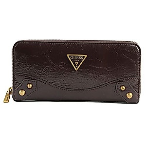 WALLET WOMAN GUESS D CHOCOLATE SWXB8650460CHO amantea wallet large ziparound CHOCOLATE ND choice=P, Chocolate