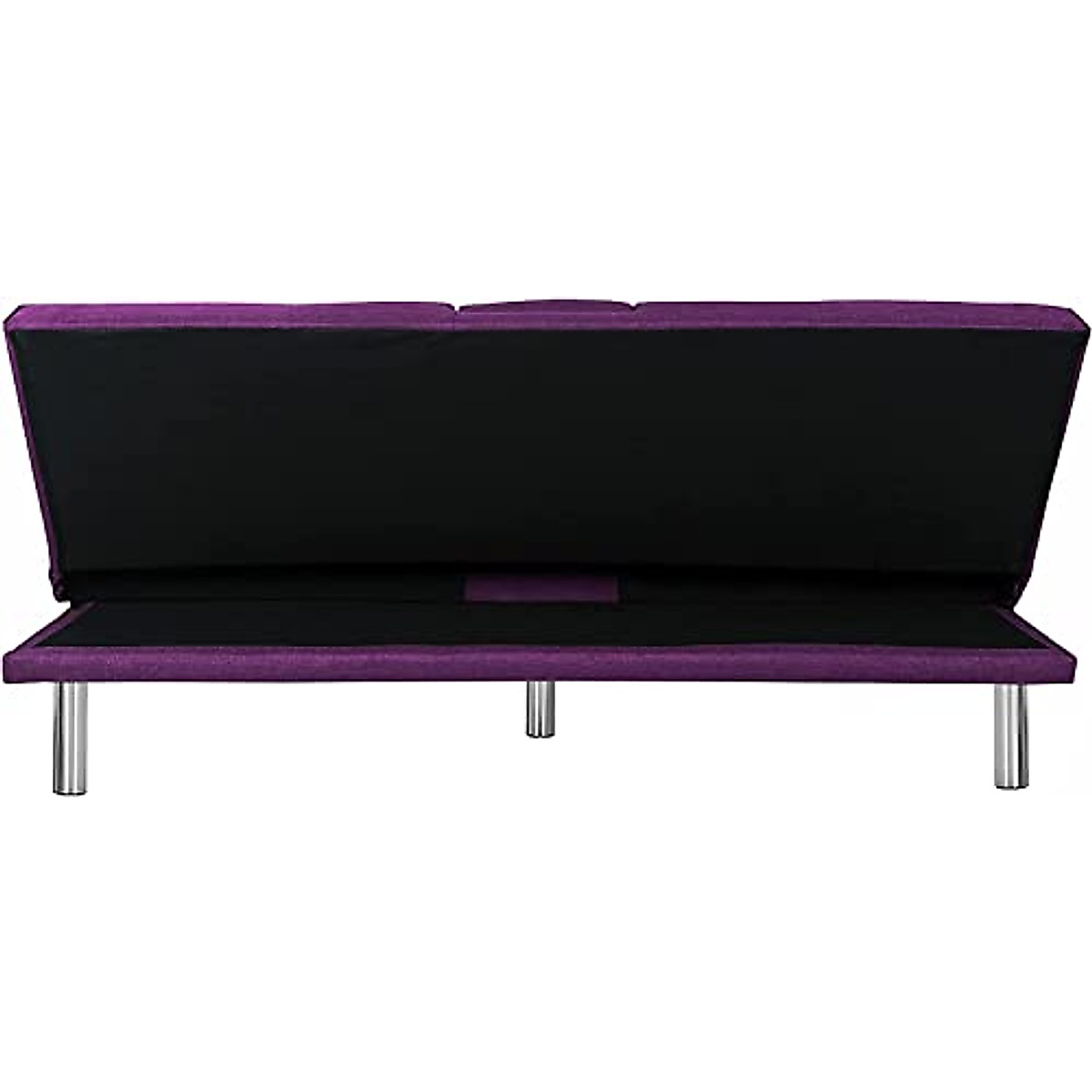 ERYE Modern Convertible Futon Bed, Adjustable Functional Loveseat Compact Foldable Love Seat,Comfy Sleeper Daybed 3 in1 Recliner Sofa & Couch for Small Space Sofabed, Purple Linen