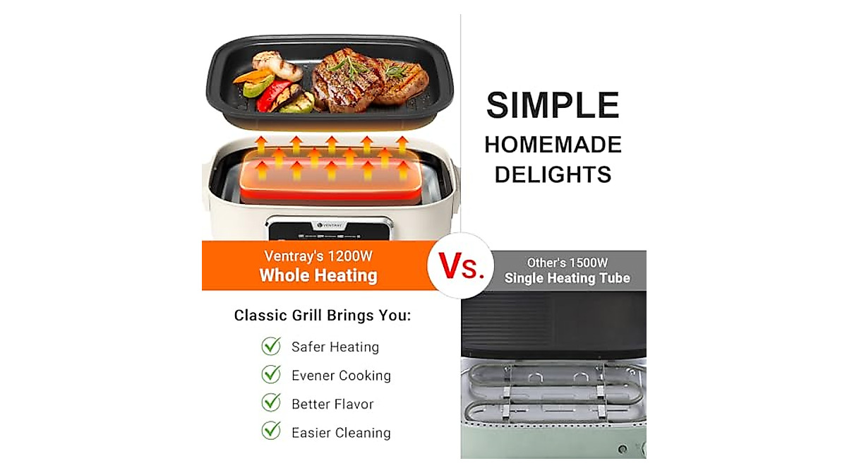 Ventray Electric Grill Set: Cook, Grill & BBQ Anywhere