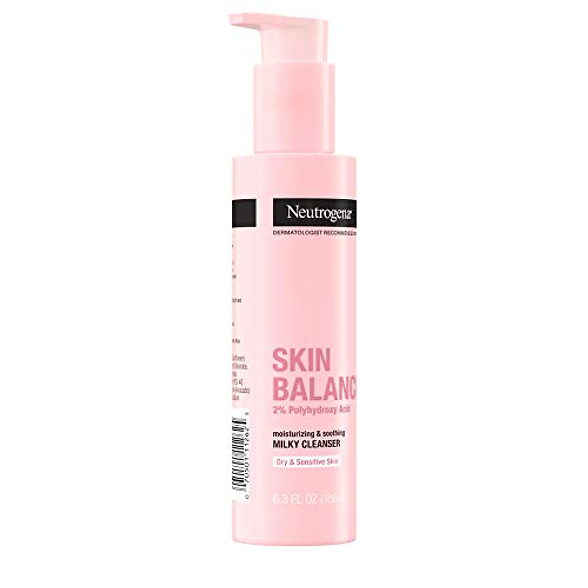 Neutrogena Skin Balancing Milky Cleanser with 2% Polyhydroxy Acid (PHA), Soothing & Moisturizing Face Wash for Dry & Sensitive Skin, Paraben-Free, Soap-Free, Sulfate-Free, 6.3 oz