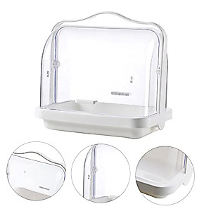 DOITOOL Box Cake Container Portable Cup Tray Organizer for Kitchen Cabinet Nursing Bottle Organizer Feeding Bottle Drying Racks Portable Bottle Organizer Flipping Cover Box Drying Box