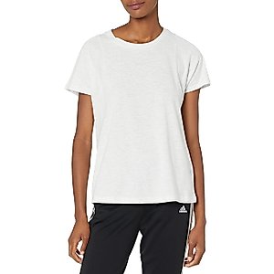 adidas Women's Id Winners Tee, White/Medium Grey Heather/Solid Grey, Medium