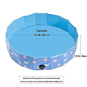 SUNWUKING Portable Ball Pit for Baby - Foldable Sand and Water Table for Toddler Sensory Play, Small Sandbox, Pet Pool, Sand Pit 32x8 Inches - Easy to Store and Carry