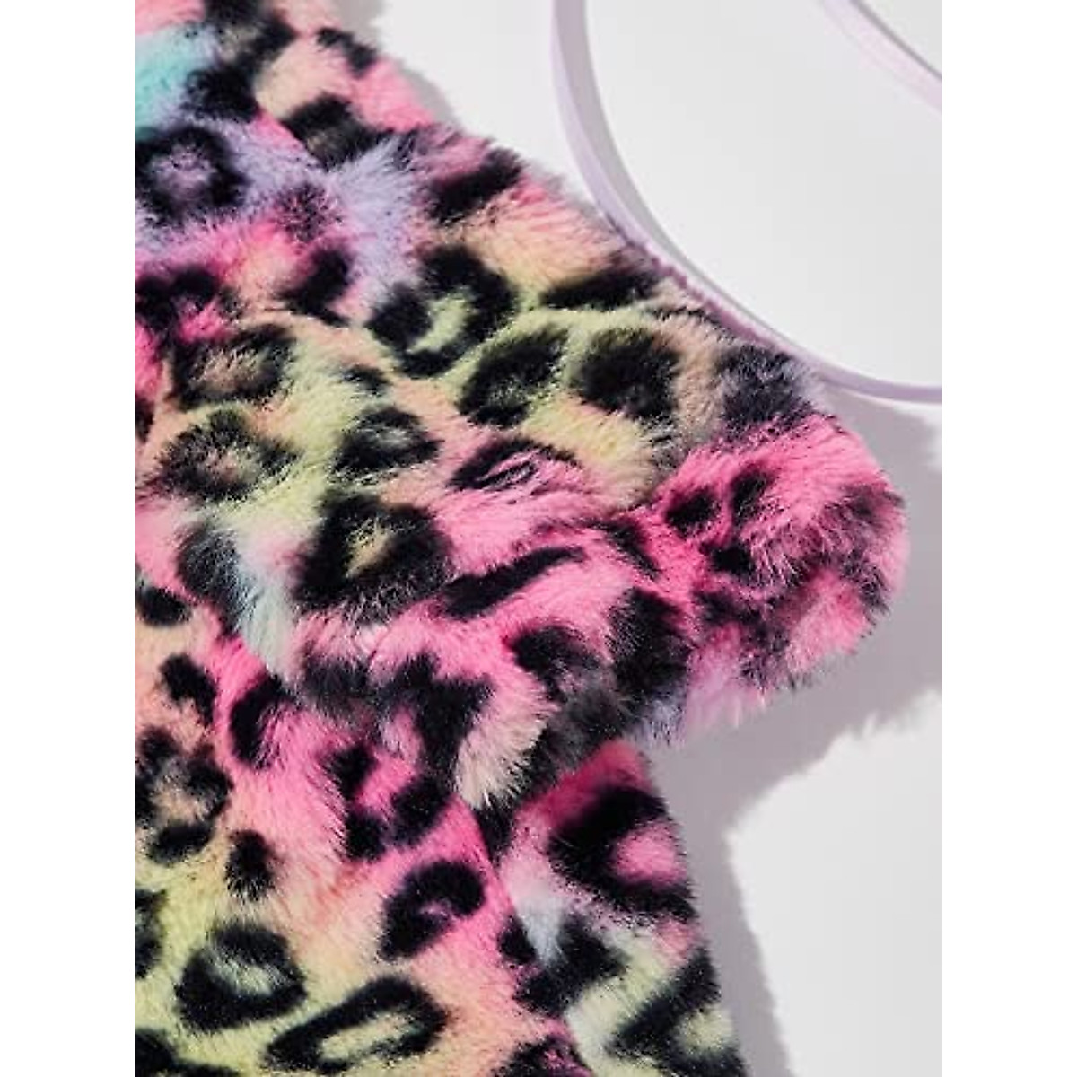 QWINEE Dog Coat Dog Hoodie Tie Dye Warm Winter Coat Sweatshirt Dog Clothes for Cat Puppy Small Medium Dog Leopard M