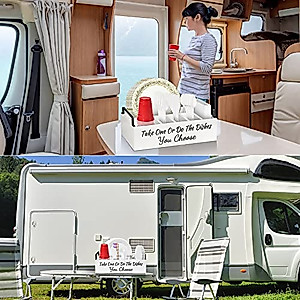 Paper Plate Organizer for Countertop, Silverware Caddy with 6 Compartments for Plates, Cups, Fork, Knives, Spoon and Napkins, Paper Plate and Utensil Holder Caddy for Party, Camping, Picnic (White)