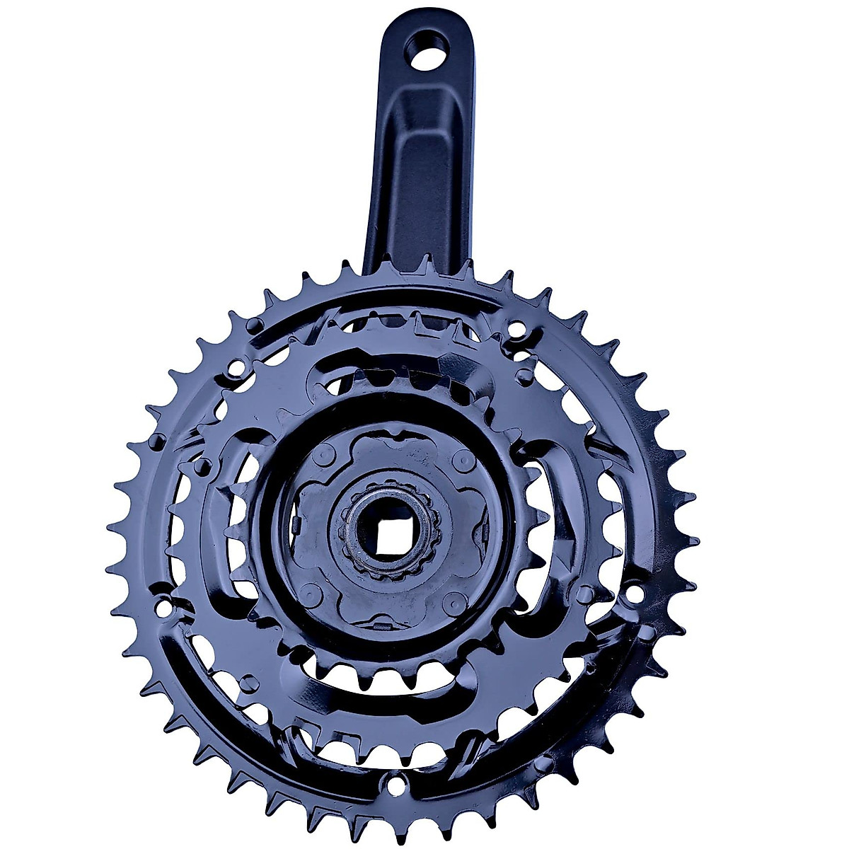 FOMAS Crankset,Mountain Bike Crankset,Square Taper crankset,Fit to 8 Speed Or Less Freewheel and Cassette,22/32/42T Bicycle Crankset,170mm Crank Arm,Suitable for 9/16" Pedal.