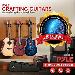 Pyle Beginner Acoustic Guitar Kit, 3/4 Junior Size All Wood Instrument for Kids, Adults, 36" Sun Burst