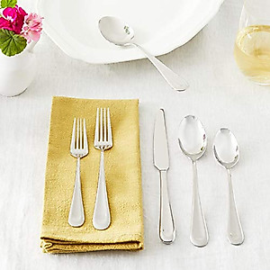 Ginkgo International Corrie 42-Piece Stainless Steel Flatware Place Setting, Service for 8 Plus 2-Piece Hostess Set