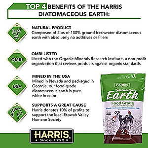 Harris Food Grade Diatomaceous Earth for Pets, for Cats, Dogs, Horses and Pets, 2lb