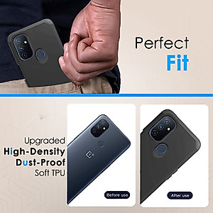 HRWireless Compatible for OnePlus Nord N100 Dual-Layer Strong Hybrid Black