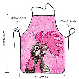YISHOW Regniz Aprons for Women Plus Size Adult Aprons Funny Chicken Illustration for Inspiration Kitchen Woman Aprons Aprons Bulk Adultsimple