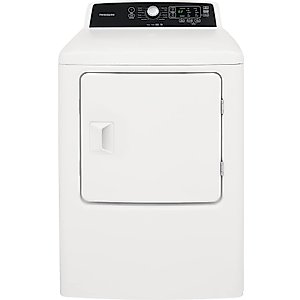 Frigidaire FFRE4120SW 6.7 cu. ft. Large Capacity Free Standing Electric Dryer, 10 dry cycles, Quick Dry, Active Wear, Sanitize, Eco Dry, Anti-Wrinkle, Reversible Door option, in White