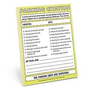 Knock Knock Nifty Note Pad, Parking Citation