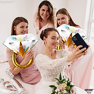 KatchOn, Huge Diamond Ring Balloon - 26 Inch | Ring Balloon Bachelorette, Bachelorette Party Decorations | Engagement Ring Balloon, Engagement Party Decorations | Engagement Decorations, Bridal Shower